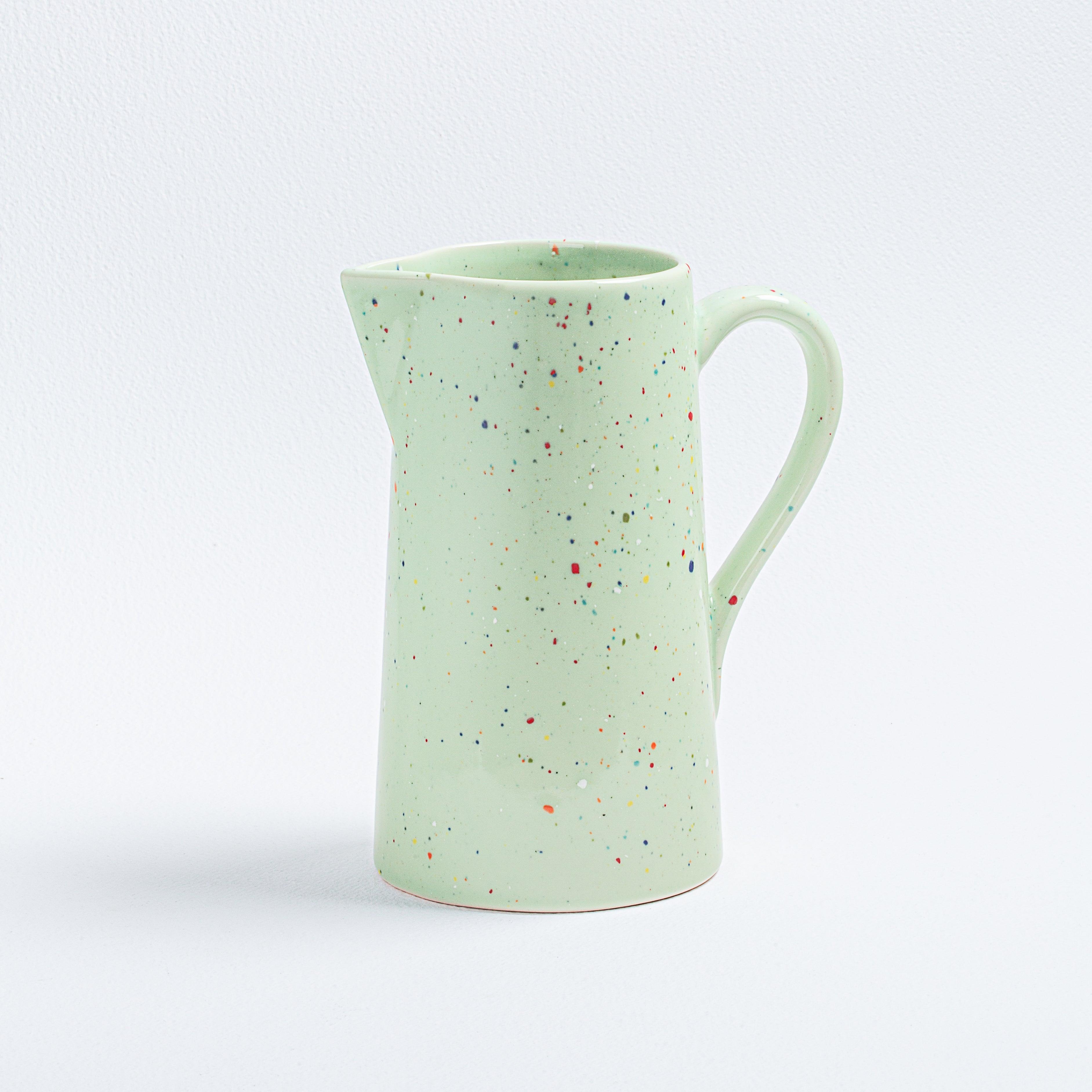 Green Pitcher 1.7L | Green Stoneware Pitcher | Egg Back Home